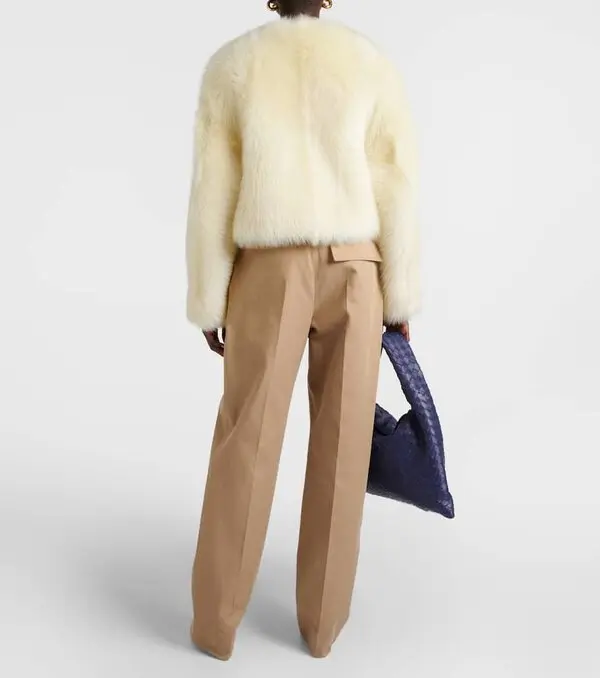 Bottega Veneta Cropped Shearling Jacket