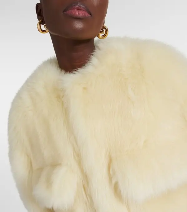 Bottega Veneta Cropped Shearling Jacket