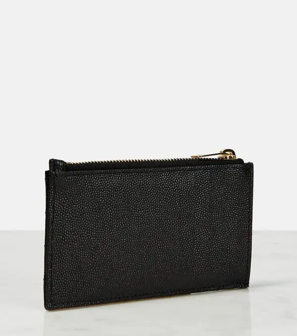 Saint Laurent Monogram Zipped Leather Wallet
