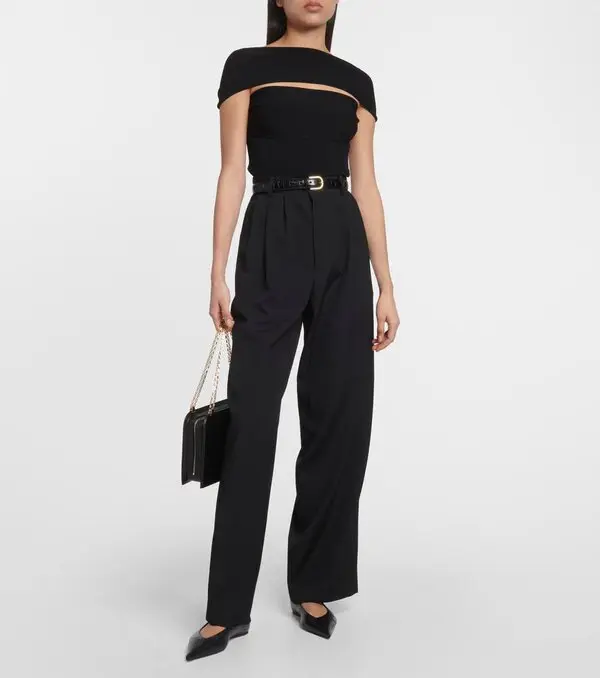 TOTEME Cutout Ribbed-knit Top