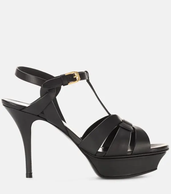 Saint Laurent Classic Tribute 105 Leather Platform Sandals