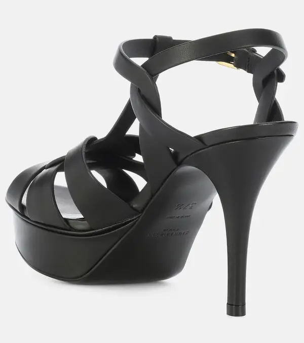 Saint Laurent Classic Tribute 105 Leather Platform Sandals