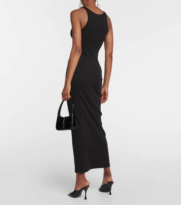Blumarine Logo Cotton-blend Maxi Dress