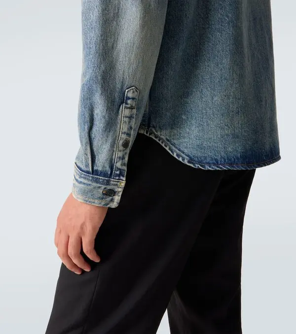 Saint Laurent Cassandre Denim Shirt - Blue