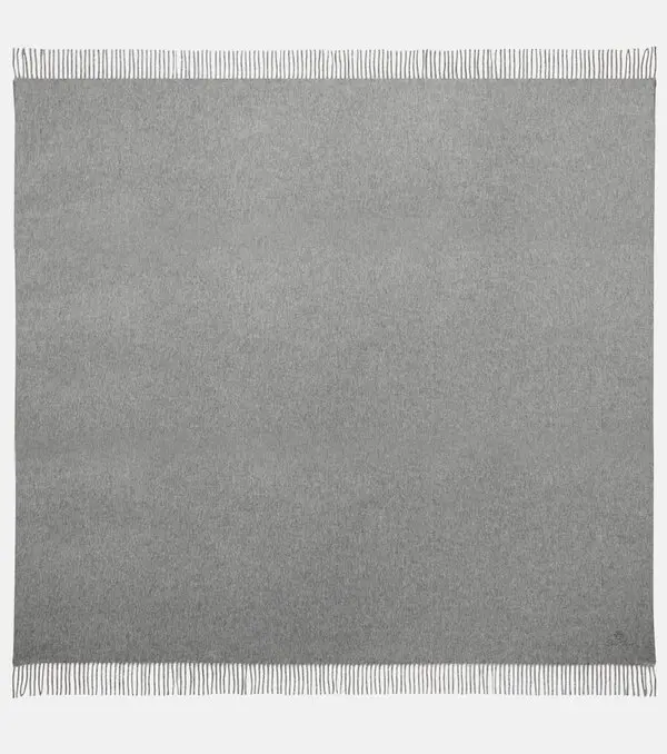 Loro Piana Unito Fringed Cashmere Blanket - Grey