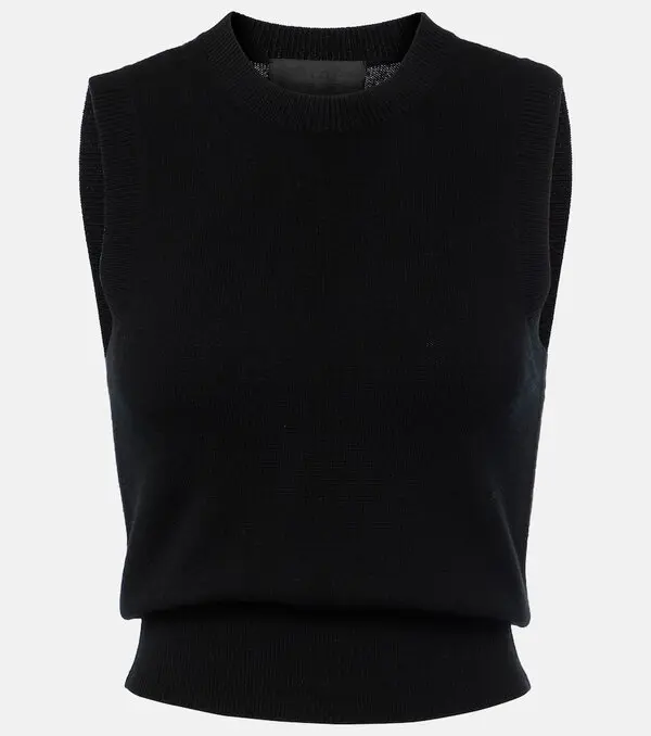 NILI LOTAN May Cashmere Sweater Vest - Black