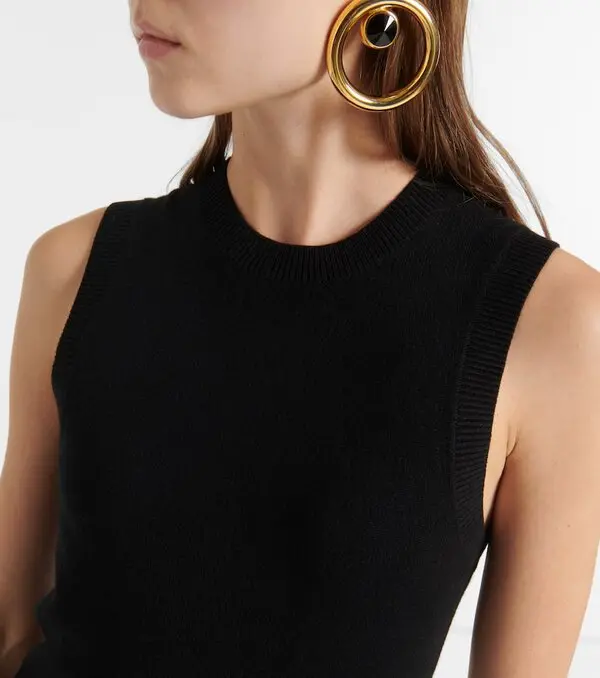 NILI LOTAN May Cashmere Sweater Vest - Black