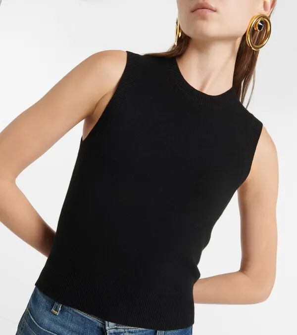 NILI LOTAN May Cashmere Sweater Vest - Black
