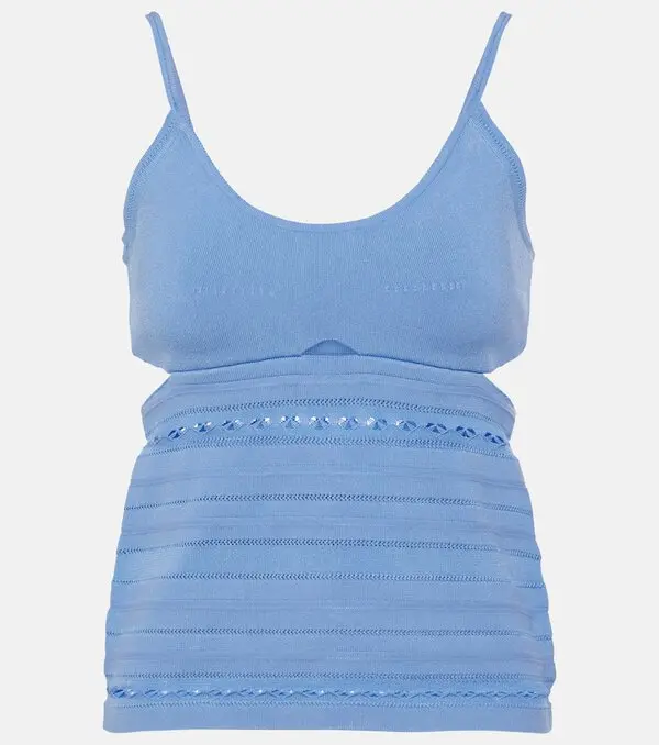 Victoria Beckham Cami Cutout Tank Top - Blue