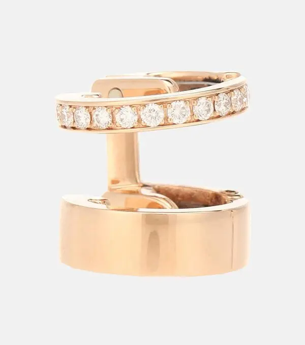REPOSSI Berbère Module Rose And Diamond Ear Cuff - Gold