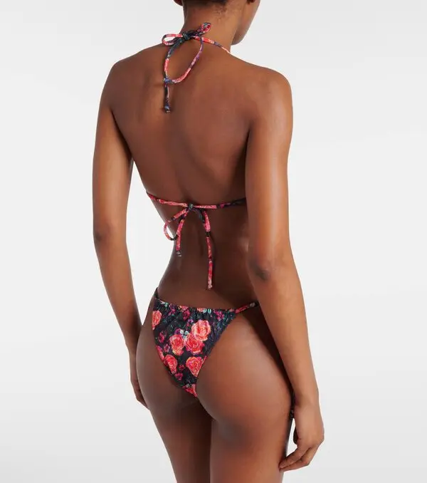 BANANHOT Bell Floral Triangle Bikini Top
