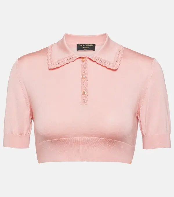 Dolce & Gabbana Capri Silk Crop Top