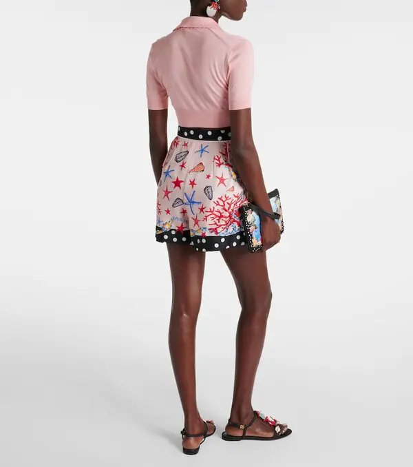 Dolce & Gabbana Capri Silk Crop Top