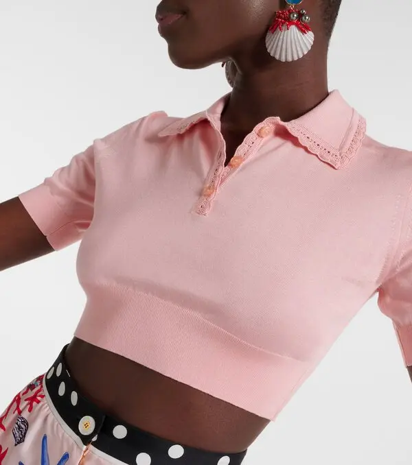 Dolce & Gabbana Capri Silk Crop Top