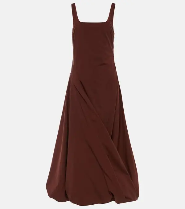 Simkhai Olivia Draped Midi Dress - Brown