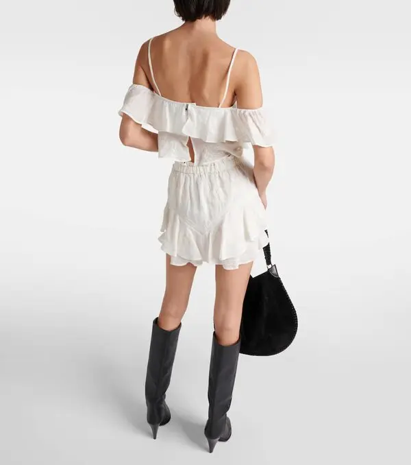 Isabel Marant Étoile Eliani Embroidered Crop Top