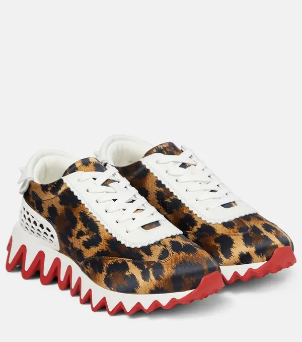 CHRISTIAN LOUBOUTIN Loubishark Leopard Print Sneakers - Multicoloured