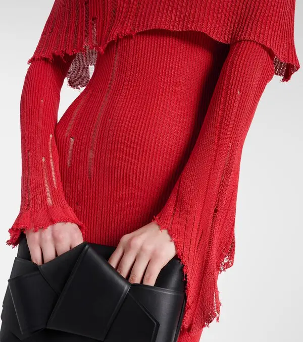 Acne Studios Distressed Cotton-blend Maxi Dress