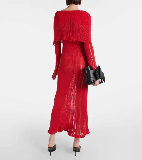Acne Studios Distressed Cotton-blend Maxi Dress