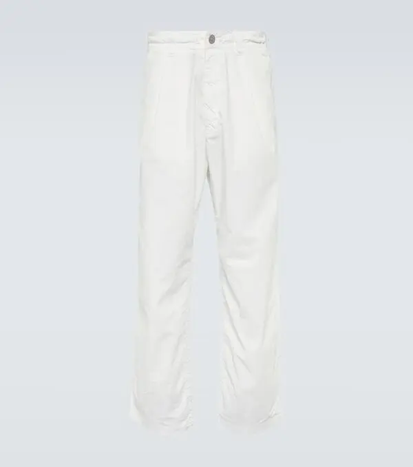 Stone Island Marina Cotton Straight Leg Trousers