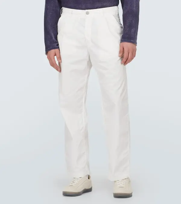 Stone Island Marina Cotton Straight Leg Trousers