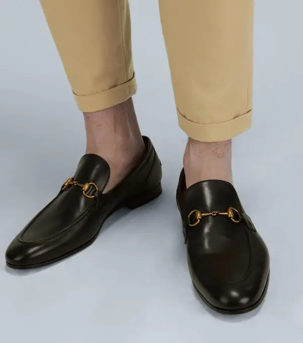 Gucci Jordaan Horsebit Leather Loafers - Black