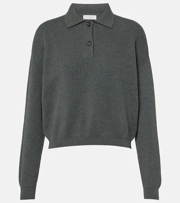 Brunello Cucinelli Cotton Polo Sweater