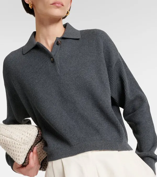 Brunello Cucinelli Cotton Polo Sweater