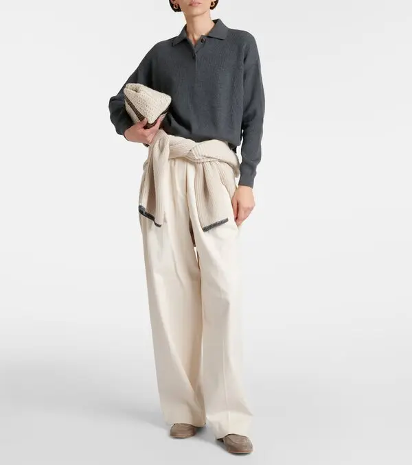 Brunello Cucinelli Cotton Polo Sweater