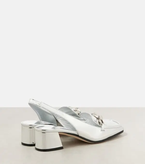 JIMMY CHOO Diamond Tilda Metallic Slingback Pumps