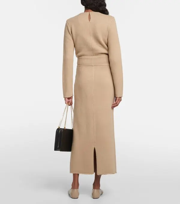 TOTEME Wool And Cashmere-blend Midi Skirt
