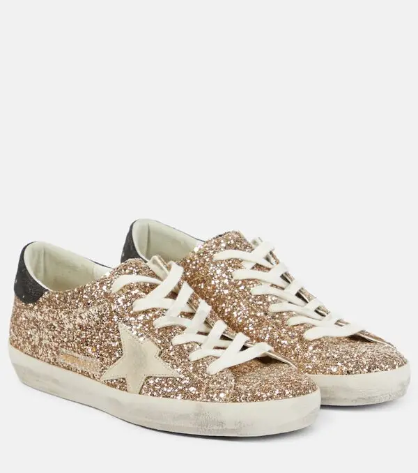 GOLDEN GOOSE Superstar Glitter Sneakers - Gold
