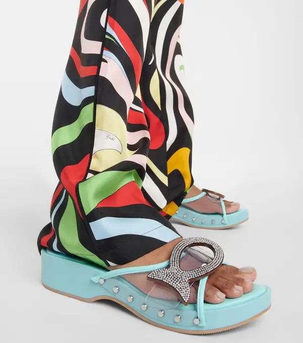 Emilio Pucci Musa Crystal-embellished Pvc Clogs