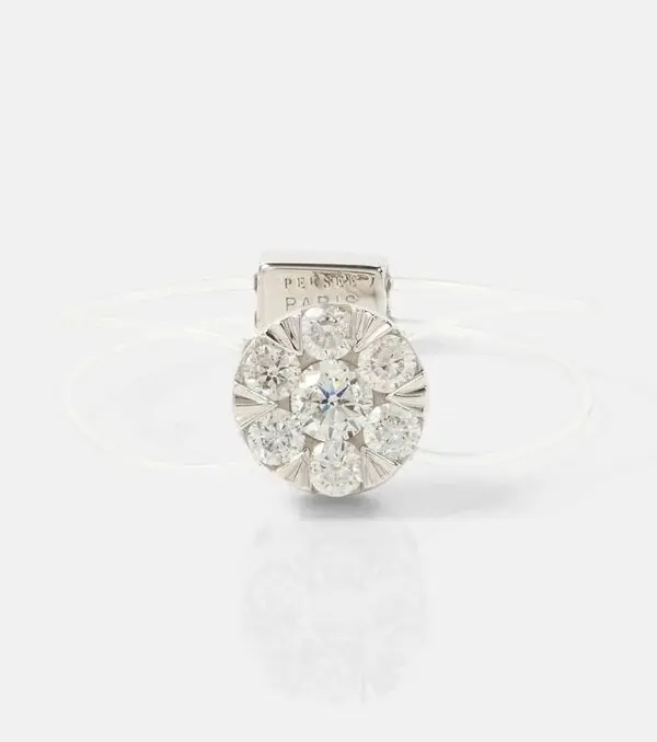 PERSEE Floating Diamond Ring - Silver
