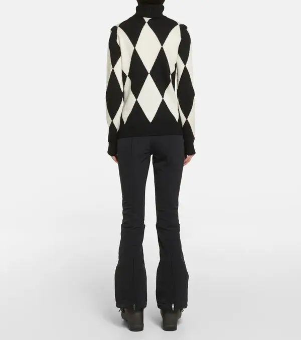 Perfect Moment Diamond Wool Turtleneck Sweater