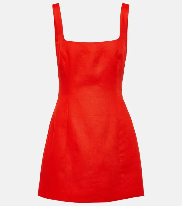 SIR. Iris Linen Minidress - Red