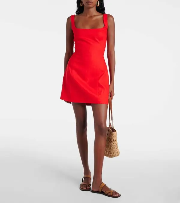 SIR. Iris Linen Minidress - Red