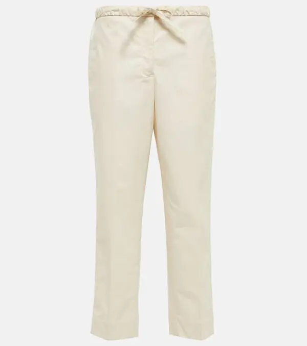 JIL SANDER High-rise Cotton Trousers