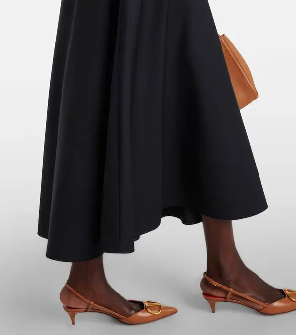 Valentino Garavani Belted Wool-blend Midi Dress