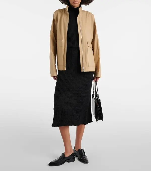 JIL SANDER Frayed Cotton Top
