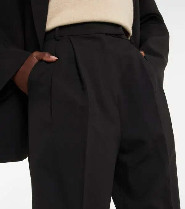 THE FRANKIE SHOP Bea Twill High-rise Trousers