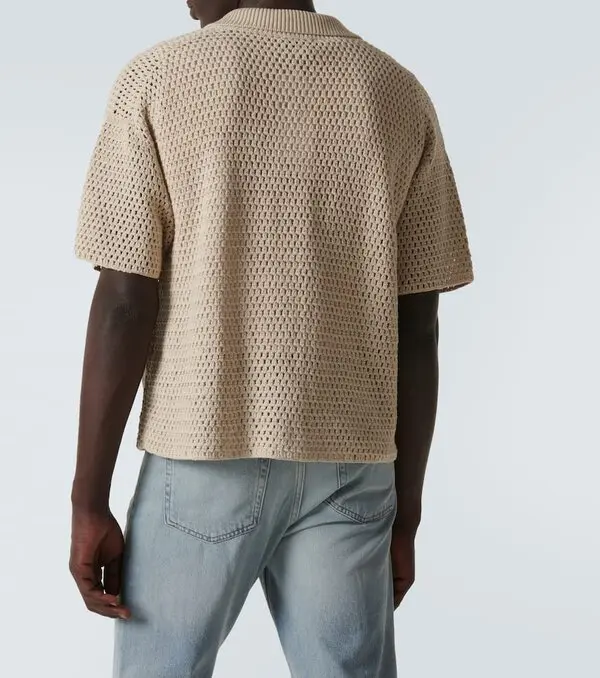 FRAME Open-knit Cotton Cardigan