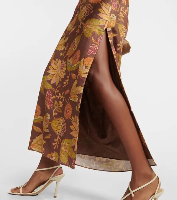 SIR. Josefina Floral Linen Midi Dress