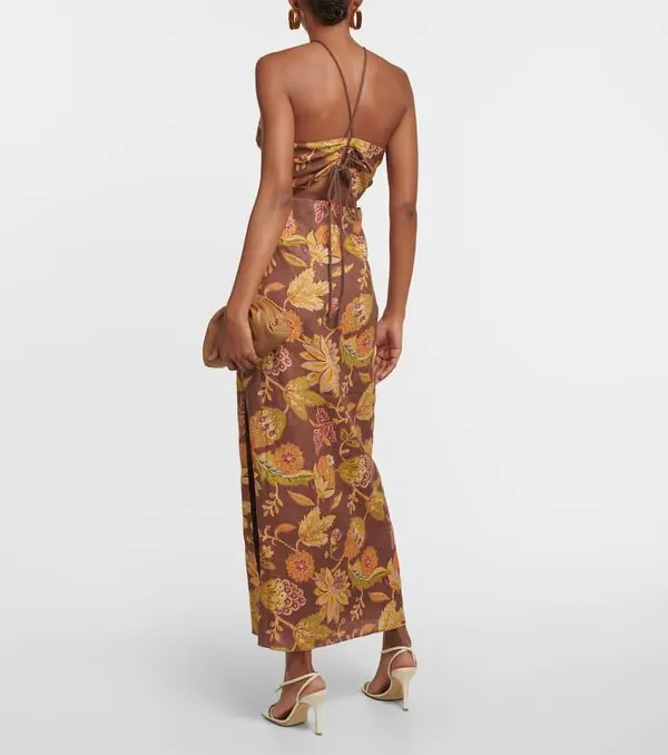 SIR. Josefina Floral Linen Midi Dress