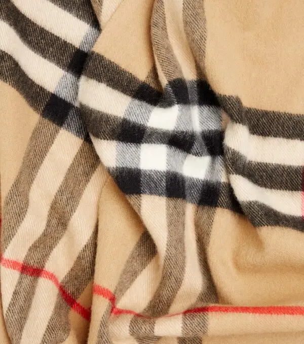 Burberry Check Cashmere Scarf - Beige