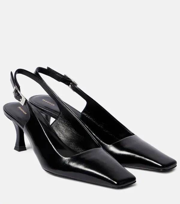 Proenza Schouler 65 Leather Slingback Pumps