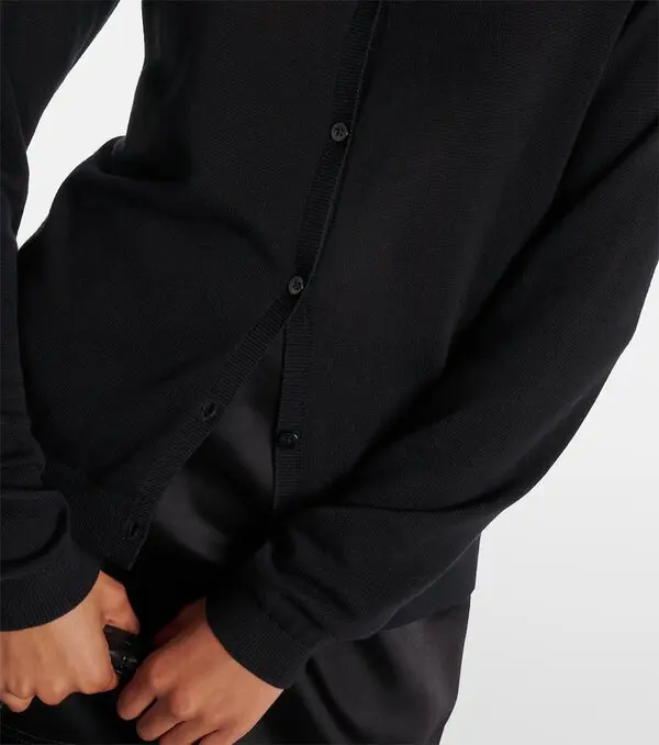 TOTEME Logo Cardigan - Black