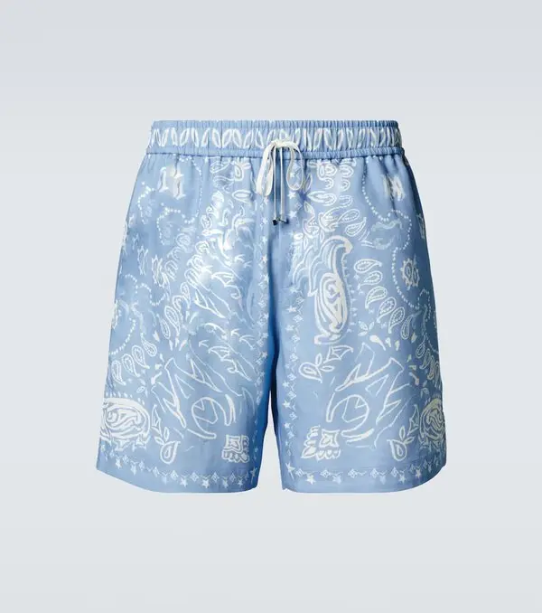 Amiri Bandana Cotton-blend Shorts