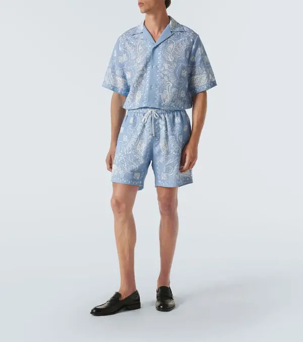 Amiri Bandana Cotton-blend Shorts