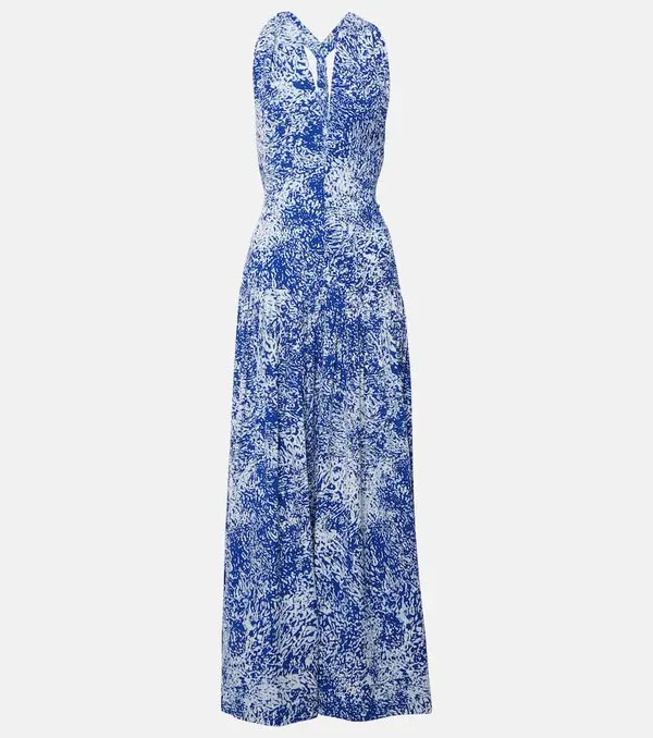 Proenza Schouler Simone Printed Maxi Dress - Blue